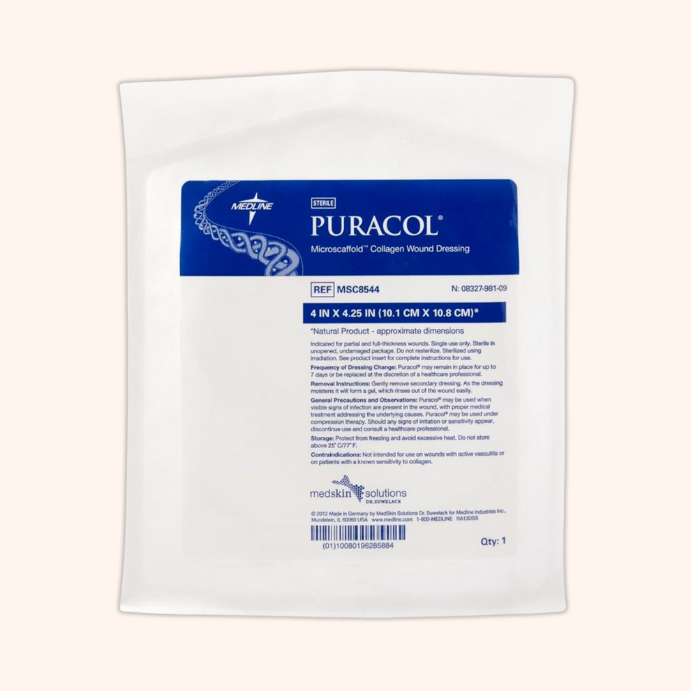 Medline Puracol Collagen Wound Dressing MSC8544, 4" x 4.25" - Direct ...